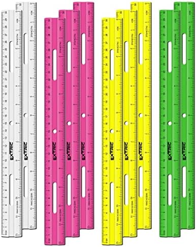 Rulers for Kids, 12 Inch Clear Ruler - Assorted Colors - 10 Count ...