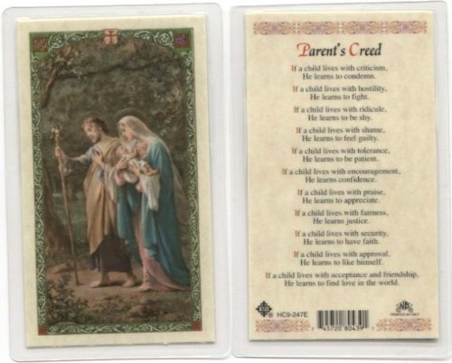 Holy Family - Parent's Creed Holy Card (HC9-247E) - Laminated ...