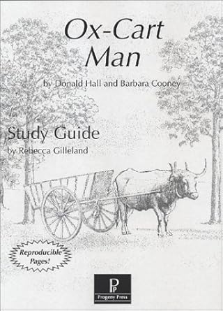 Amazon.com: Ox-Cart Man Study Guide: 9781586091170: Gilleland, Rebecca ...