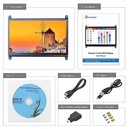 Snapklik.com : ELECROW Touchscreen 7 Inch Mini Monitor Compatible