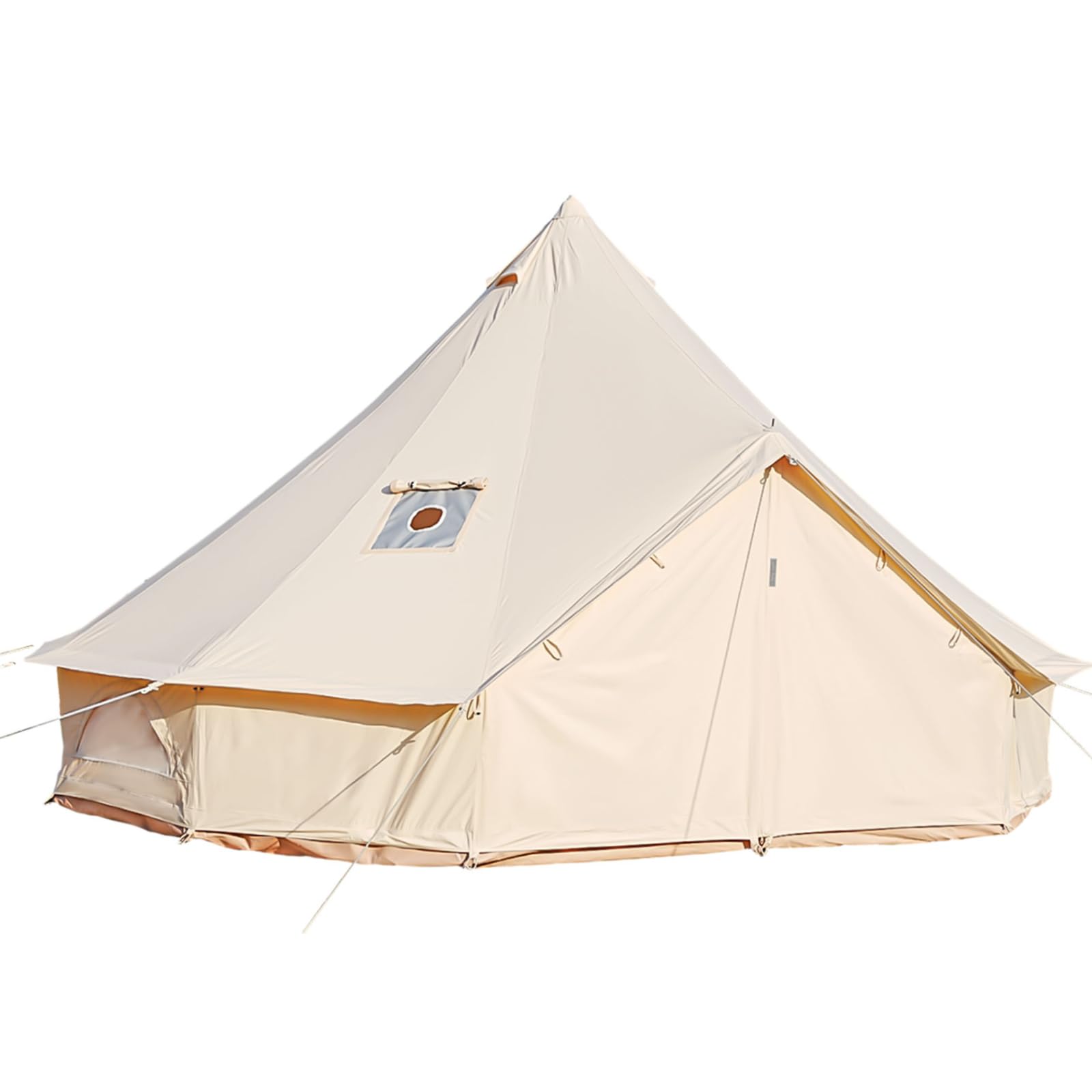 Canvas Bell Tent, Glamping Yurt Tent with Stove Jack, Waterproof and ...