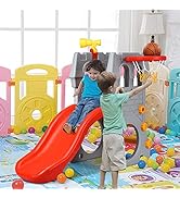 Amazon.com: BABY JOY Toddler Slide, Kids Large Slide Play Climber Set ...