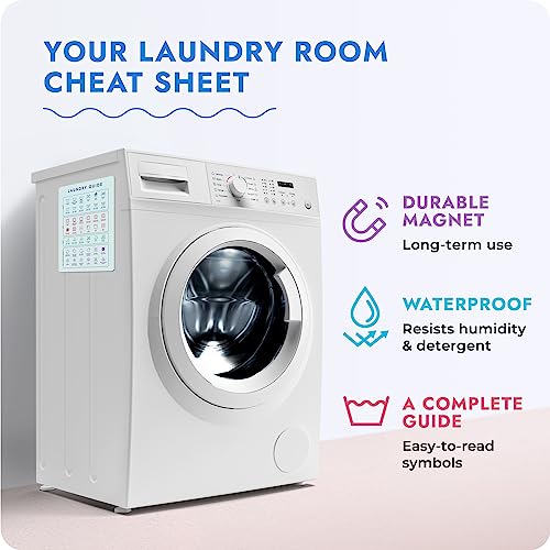 Laundry Magnet BOXOB Laundry Symbols Magnet, Laundry Symbols Chart ...