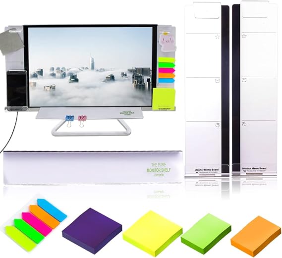 Amazon.com: Daily Treasures Acrylic Monitor Memo Board, 2pcs Computer ...