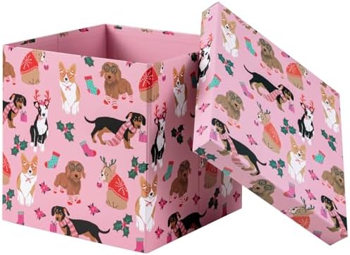 Amazon.com: WRAPAHOLIC 9" Christmas Gift Box with Lid - Winter Scarf ...