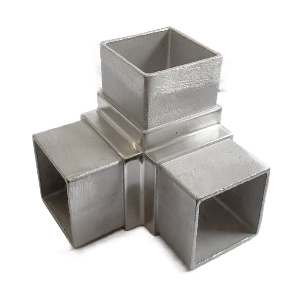 Stainless Steel 316 Flush Joiner 3-Way Structural Fitting Handrail ...