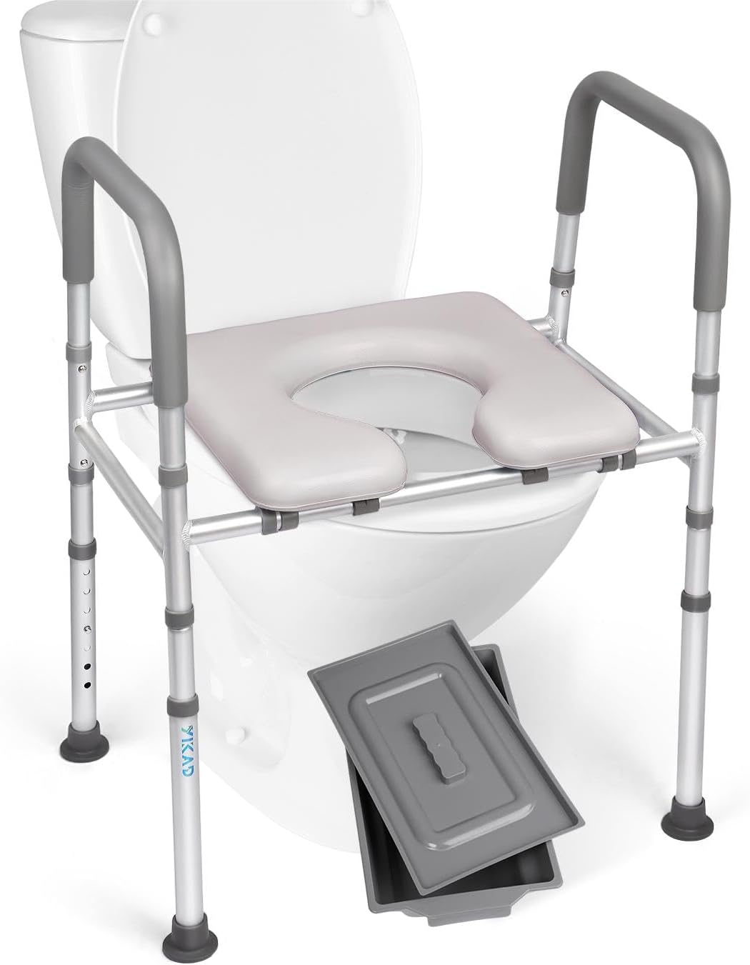 Amazon.com: Raised Toilet Seat with Handles, Premium Elevated Stable ...