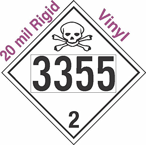 GC Labels-R332c3355, Toxic Gas Class 2.3 UN3355 20mil Rigid Vinyl DOT ...