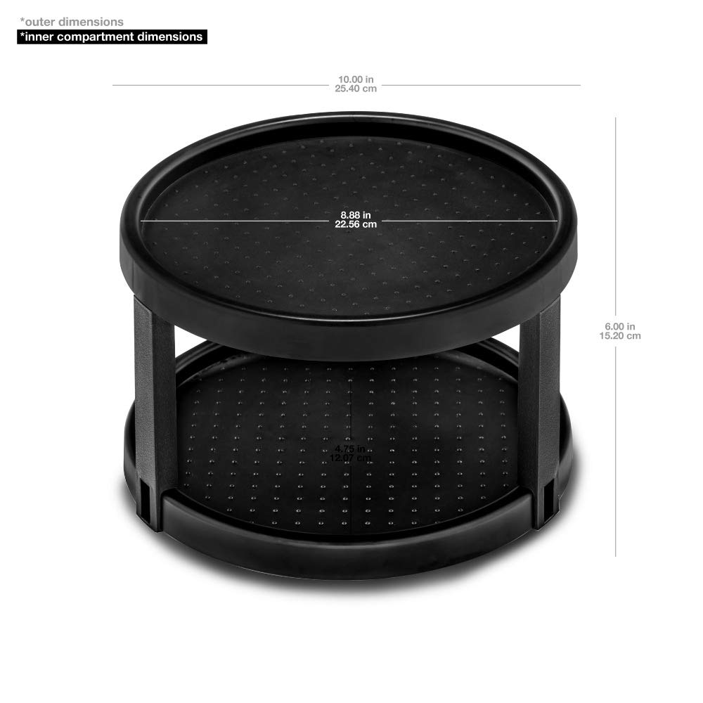 Snapklik.com : Madesmart 10" Twin Turntable-Carbon Collection Non-Slip Base