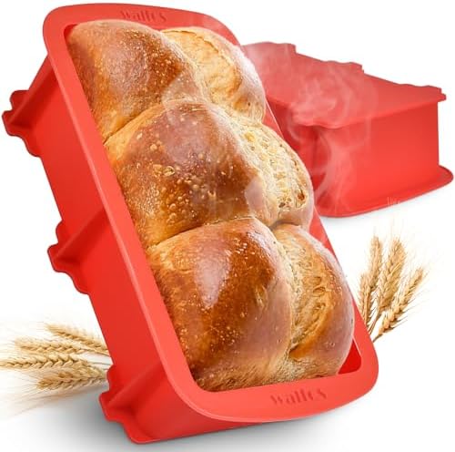 Walfos Silicone Loaf Tin Set, Non-Stick & Heat Resistant Bread tin for ...