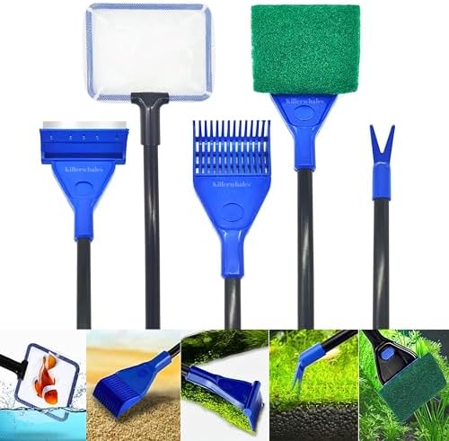 Killerwhale 5-in-1 Aquarium Cleaning Kit for Fish Tank | Includes Glass ...