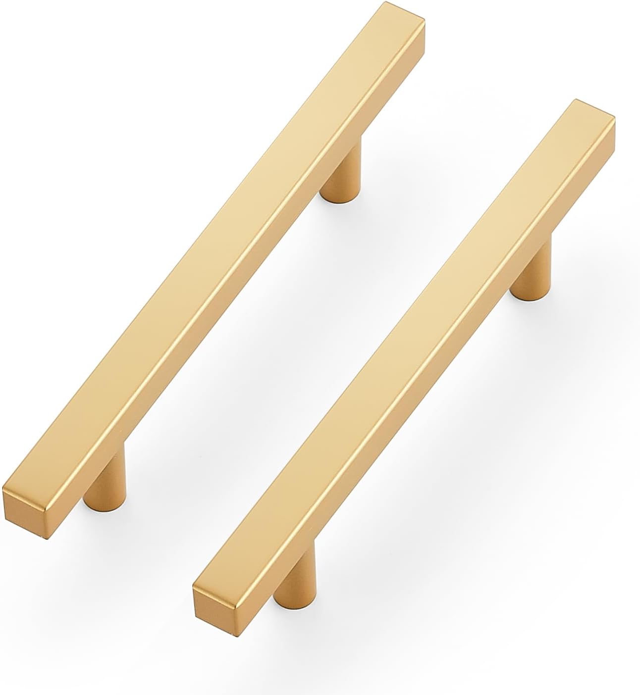 Ravinte 5 Pack Brass 4 Inch Hole Center Champagne Gold Handles Square ...