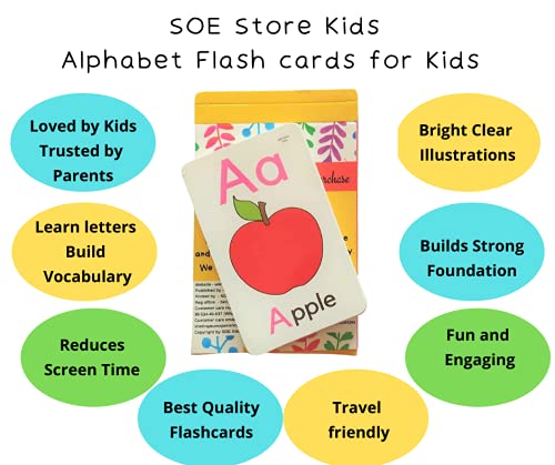 SOE Store Kids Alphabet Flash cards for Kids. ABC FLASH CARDS for ...