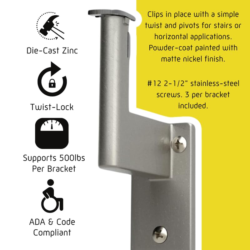 Snapklik.com : Promenaid 4ft ADA Handrail Kit - Oak - Complete Indoor ...