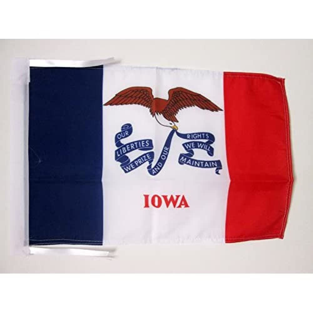 Amazon.com : Iowa Flag 18'' x 12'' cords - US state of Iowa SMALL flags ...