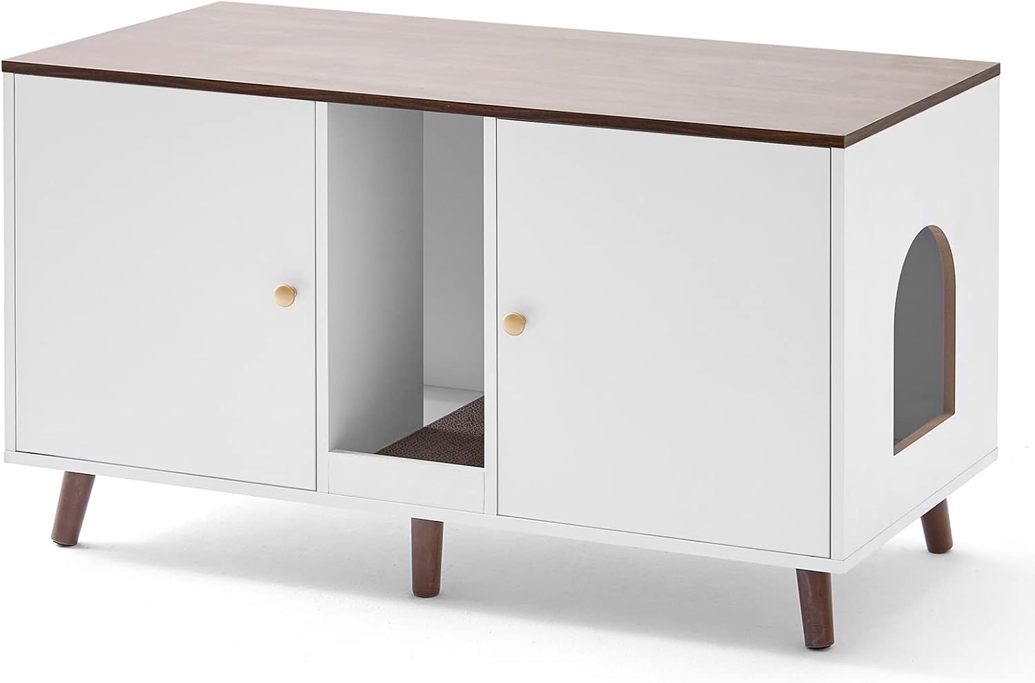 Amazon.com: JanflyHome Litter Box Enclosure for 2 Cats - 42.5" Double ...