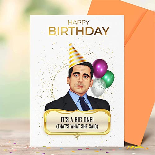 Funny Michael Birthday Card – It’s A Big One (That’s What She Said ...