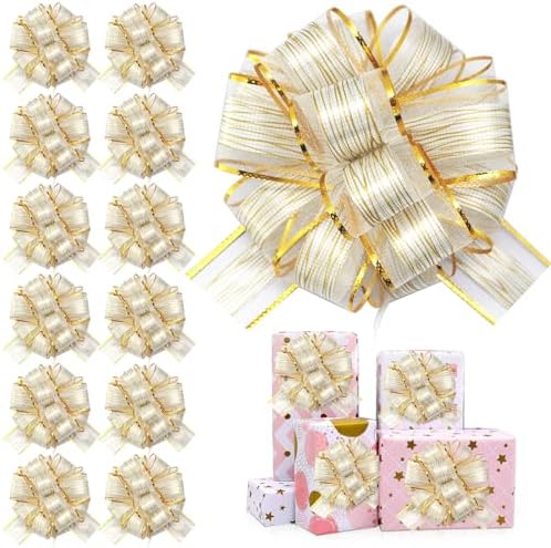 Amazon.com: 100 Pcs 5 Inch Christmas Pull Bows for Gift Wrapping, Gift ...