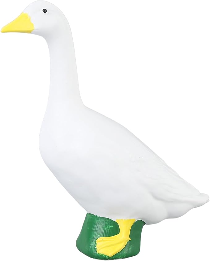 Amazon.com: Goose Statue 7inch, White Goose Figurine, Ornament Desktop ...