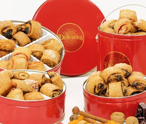 Amazon.com : Authentic Eastern European Rugelach (Raspberry, Large Tin ...