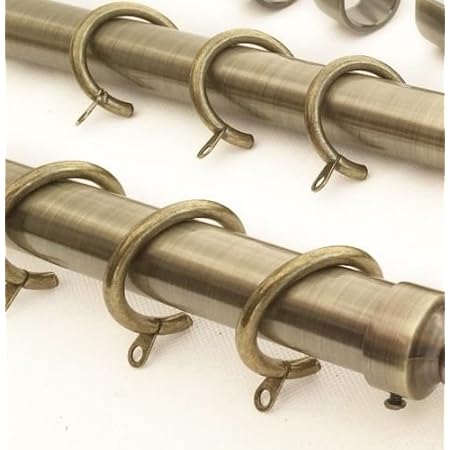 Your Home Online Antique Brass 28mm Bay Window Curtain Pole Passing ...