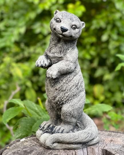 Amazon.com : Otter Animal Figurine Backyard Decor Concrete Outdoor ...