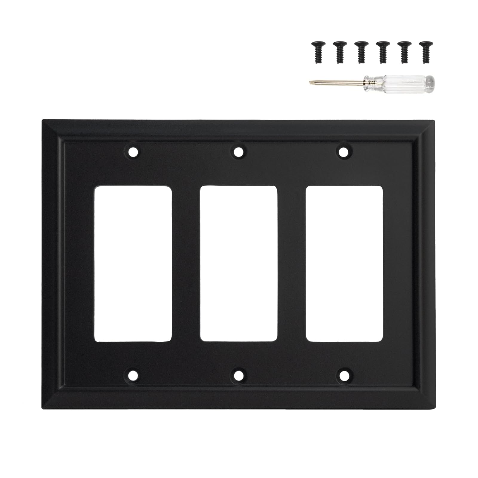 Wall Plate, Duplex Outlet Covers, Matte Black Light Switch Cover ...