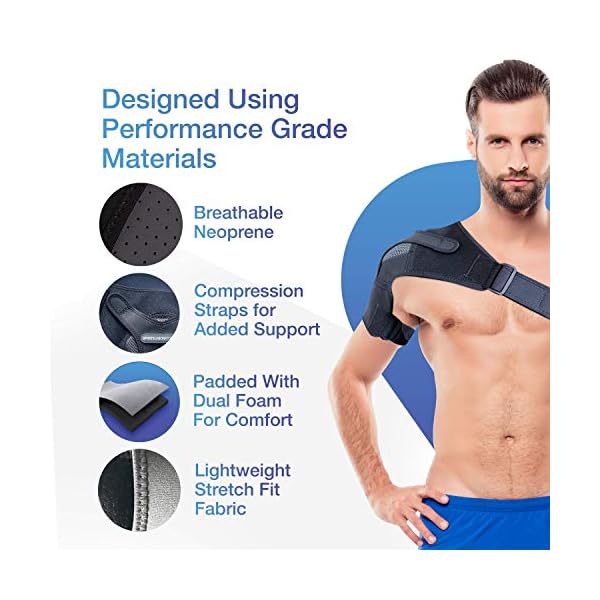 Sports Laboratory Shoulder Support Brace with Hot and Cold Gel Pack ...