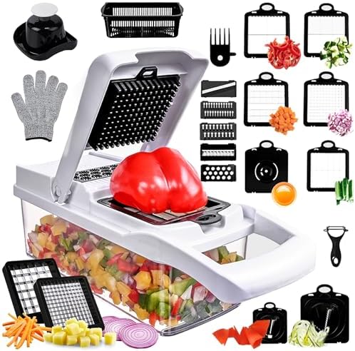 Amazon.com: Kitchen gadgets food chopper with container.4 in 1 chopper ...