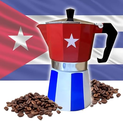 Amazon.com: PRK 14 Cuban Coffee Pot Aluminum Moka Pot with Cuba Flag ...