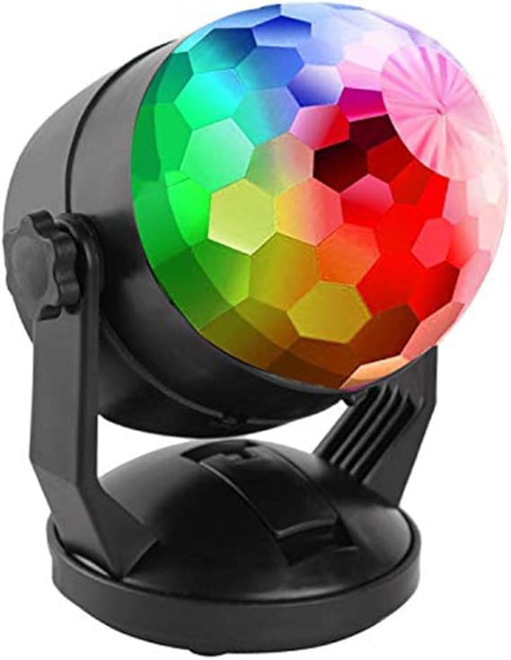 ENUOLI 7 Color RGB Sound Activated Magic Ball Strobe Lights Battery/USB ...