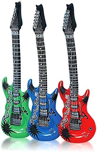 Inflatable Guitars - 40" Multi - Color, 12 Pack - Smart Kid Gifts