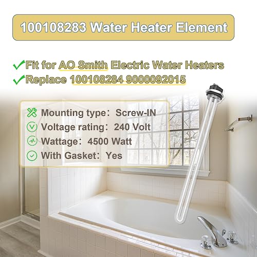 Snapklik.com : Upgraded 100108283 Water Heater Element, For AO Smith ...