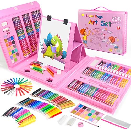 Drawing Kit 208PCS Deluxe Colouring Art Set for Kids 6-12 Drawing ...