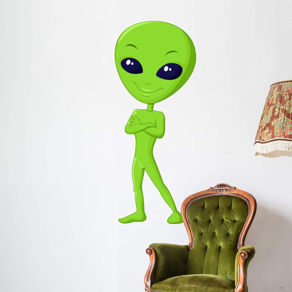 Cute Green Alien Cartoon