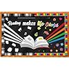 Amazon.com: Reading Bulletin Board Decorations Back to School Open Book ...