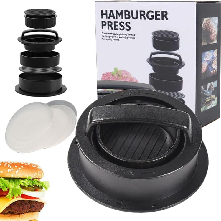 Amazon.com: Shop Square Burger Press Patty Maker – Adjustable Thickness ...