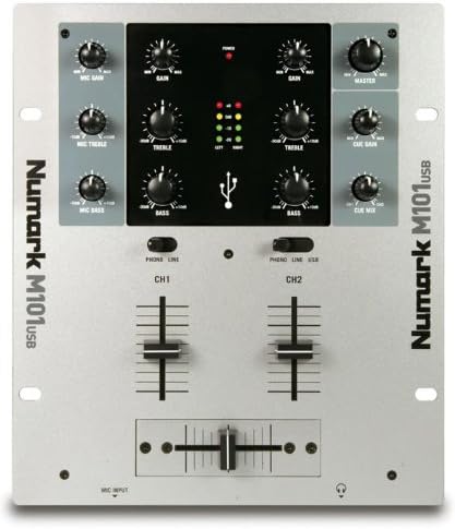 Numark M101USB 2channels Black, Silver - Audio Mixers (2-Channel, 6.3 ...