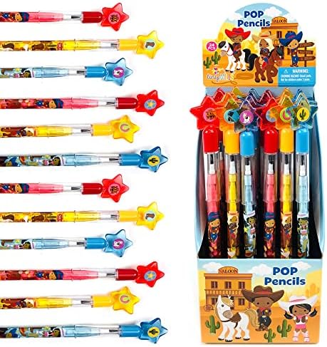 Amazon.com : TINYMILLS 24 Pcs Western Black Cowboys Cowgirls Multi ...