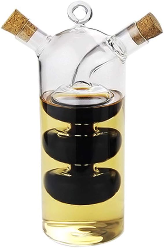 Amazon.com: WINAKUI Oil and Vinegar Dispenser, 2 in 1 Glass Olive Oil ...