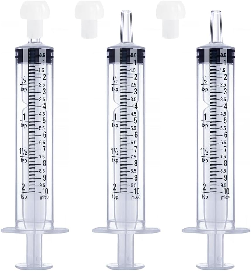 Amazon.com: 10mL Syringe for Liquid, Food, Oral, Scientific Labs ...