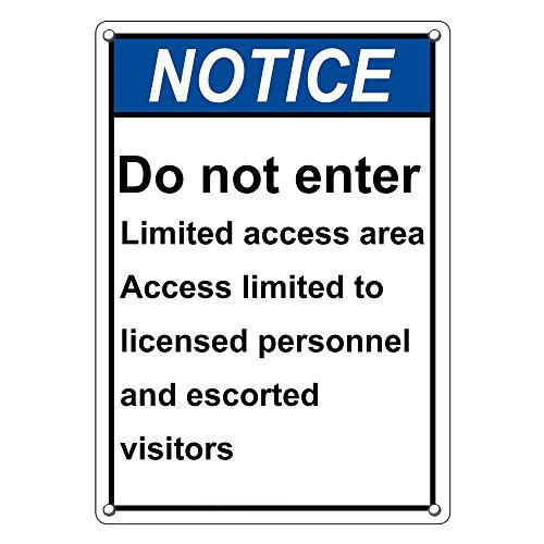 Amazon.com: Weatherproof Plastic Vertical ANSI Notice Do Not Enter ...