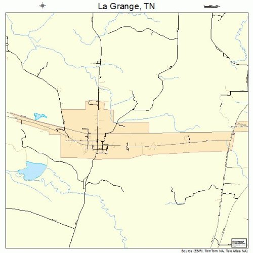 Amazon.com : Large Street & Road Map of La Grange, Tennessee TN ...