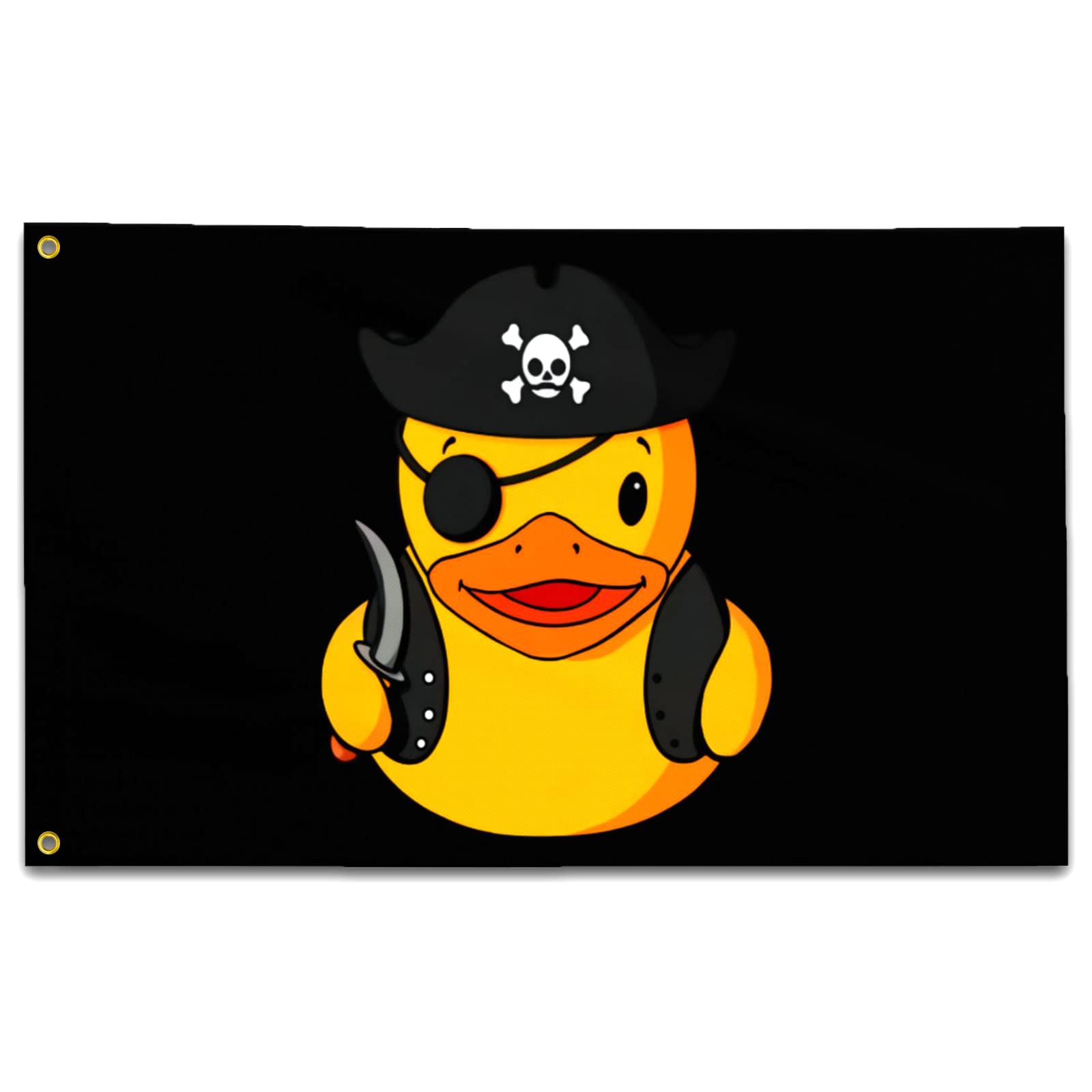 Amazon.com : Pirate Rubber Duck Flag 3X5FT Funny Meme Man Cave Wall ...