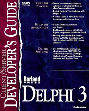 Client/Server Developer's Guide With Delphi 3: Henderson, Ken: 9780672310249: Amazon.com: Books
