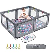 Amazon.com: Baby Playpen, Dripex Upgrade Foldable Kids Activity Centre ...