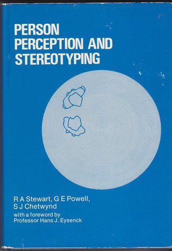 Person perception and stereotyping: Stewart, Robert A: 9780566000720 ...