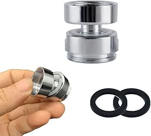 360 Degree Swivel Faucet Adapter, 20mm Female to 22mm Male Brass Thread ...