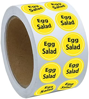 Amazon.com : Egg Salad Stickers, 1 Inch Round Circle Salad Food Labels ...