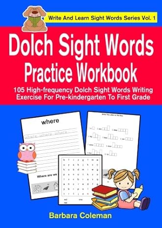 Dolch Sight Words Practice Workbook: 105 high-frequency Dolch sight ...